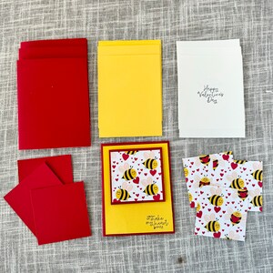 Valentine Card Kit, DIY Valentines, Bee Mine Valentines, Valentine Card ...