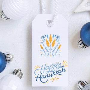 Hanukkah Gift Tags, Hanukkah Sameach Tags, Hanukkah Party Favors ...