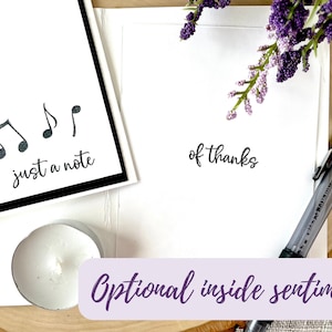 Music Thank You Card Set, Handmade Thank You Cards, Gifts for Orchestra ...