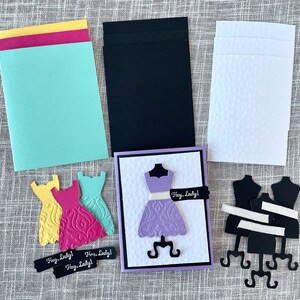 Card Kit for Women, DIY Barbie Dress Cards, BFF Card Kit, Galentines ...