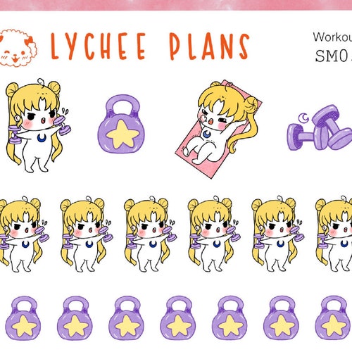 Premium Vector Clipart Kawaii Workout Clipart Kawaii Gym | Etsy Australia