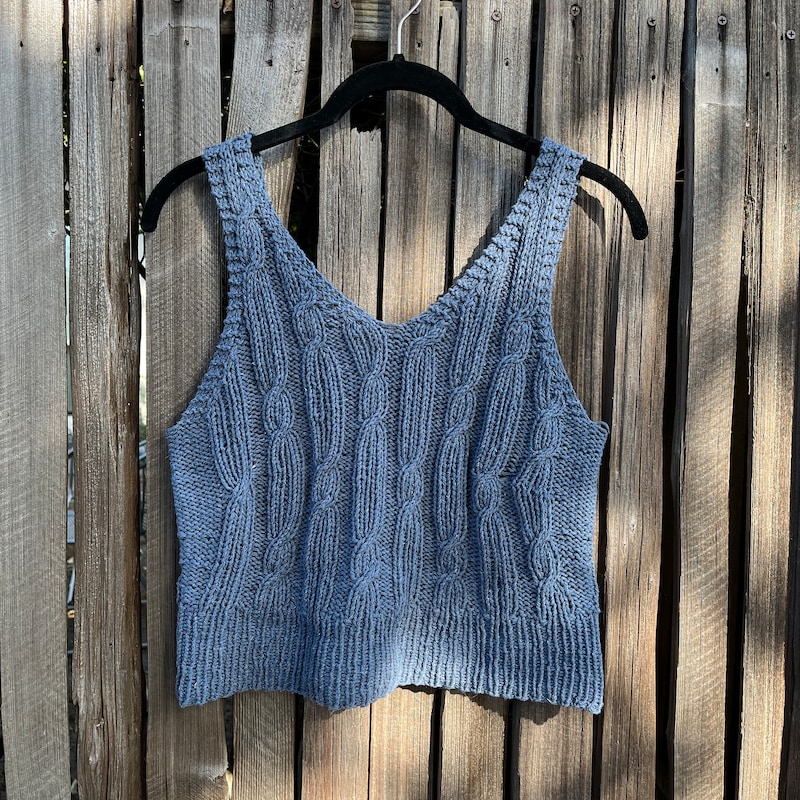 Hand Knit Tank Top - Etsy