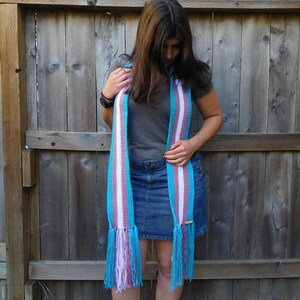 Trans Flag Scarf // Trans Flag // Transgender Flag Scarf // Striped ...