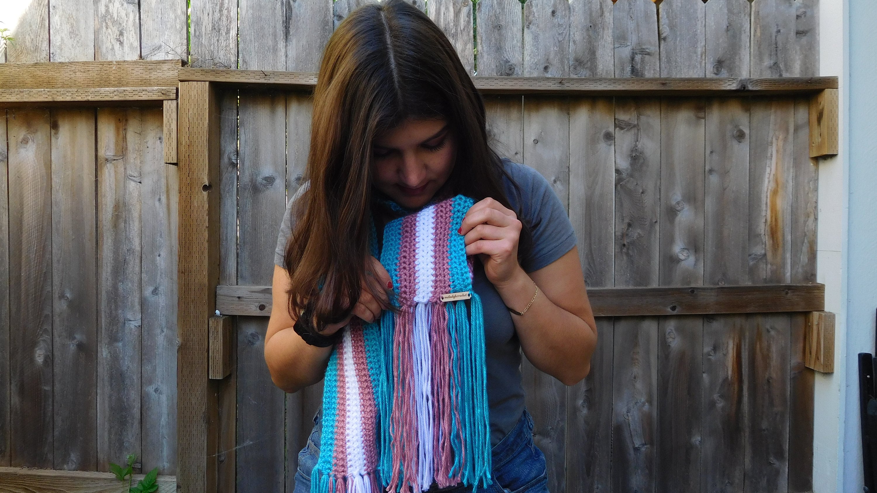 Trans Flag Scarf // Trans Flag // Transgender Flag Scarf // Striped ...
