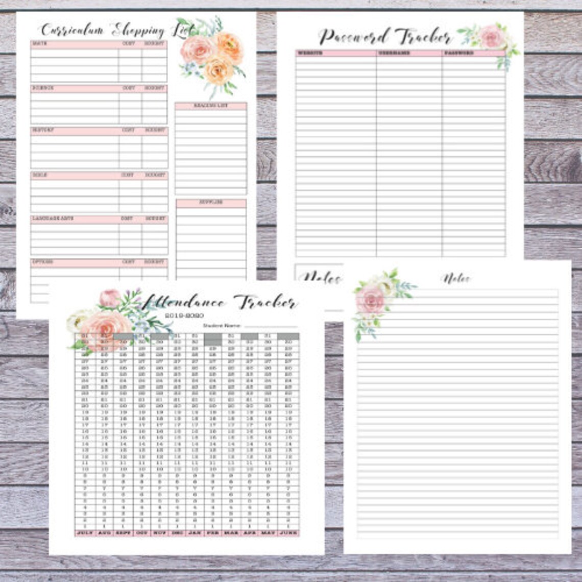 Homeschool Planner, Printable, Custom, Christian, Large Family, Planner ...