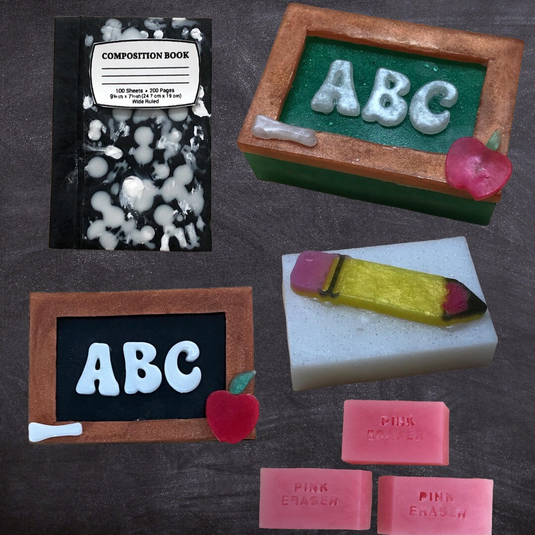 School Supplies, Soaps. Back to School. Teacher's Gift. (chalkboard ...