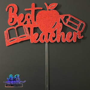Teacher Cake Topper. School Cake Topper (3 Different Styles) [best ...