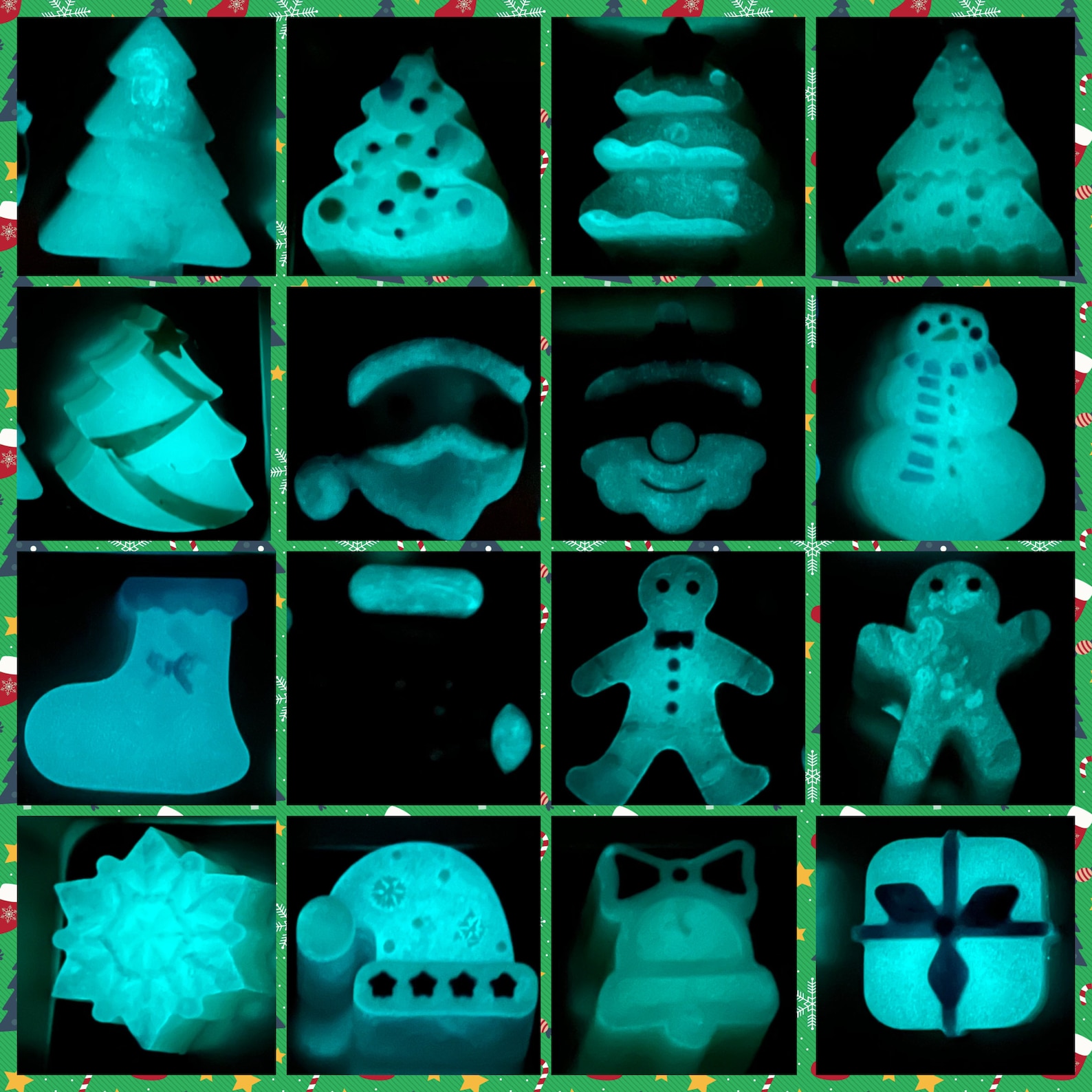 Christmas Soaps of Your Choice That Glow in the Dark. Small-sized Soaps ...