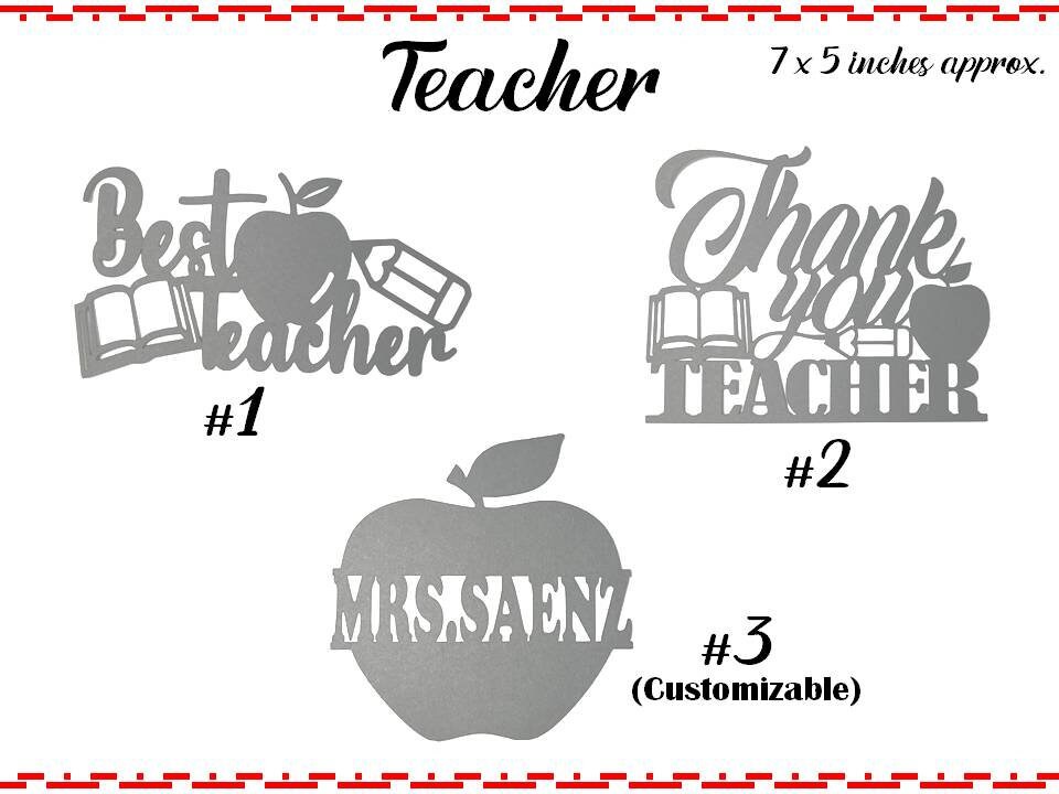 Teacher Cake Topper. School Cake Topper 3 Different Styles best Teacher ...