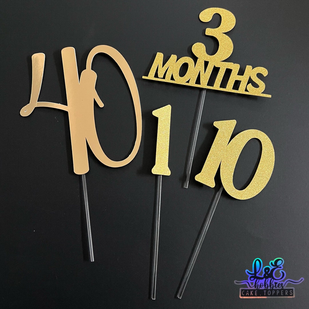 Number Cake Toppers. Two Sizes. From One to Four Digit Numbers. Numbers ...