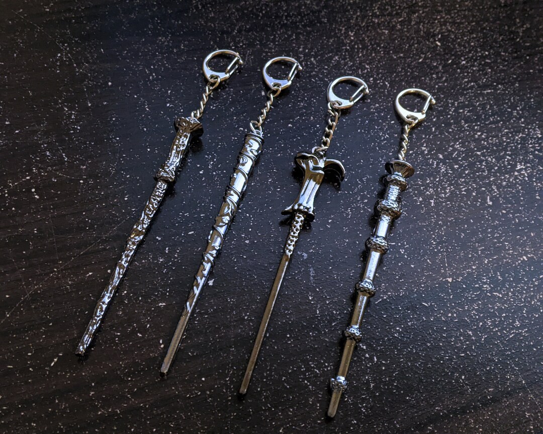 Harry the Potter Magic Wizard Wand Keychain Diecast Metal Cool - Etsy