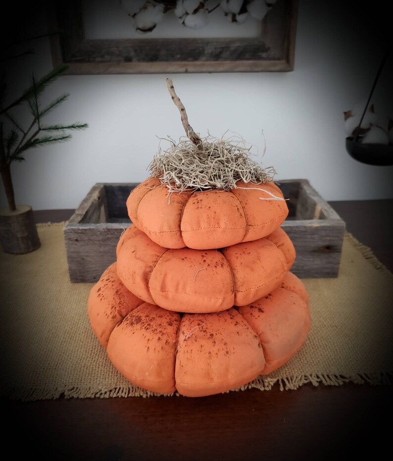 Grungy Primitive Stacked Pumpkins Farmhouse Pumpkins Fall - Etsy