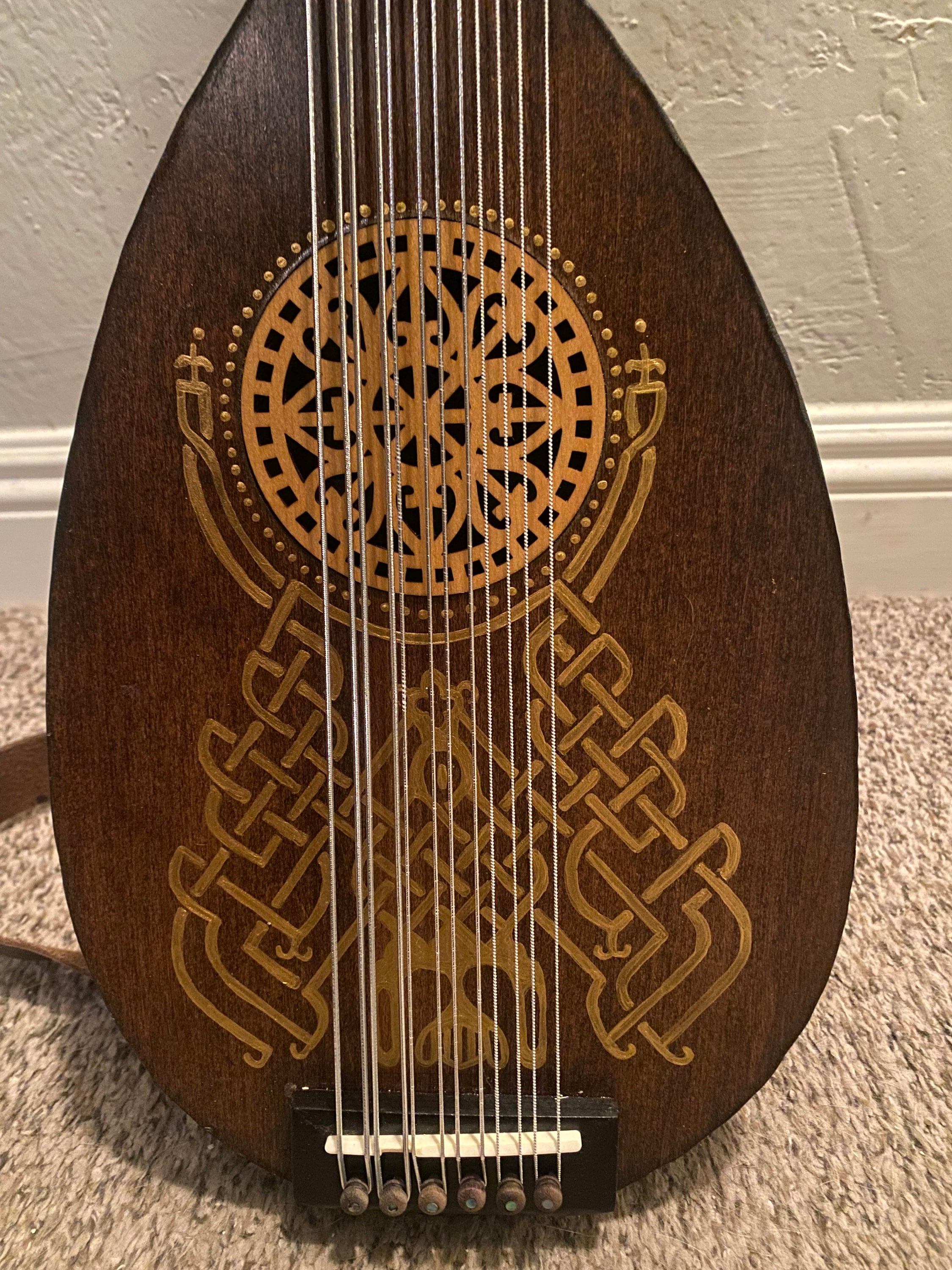 Jaskiers Lute Elvish Design PNG PATTERN - Etsy