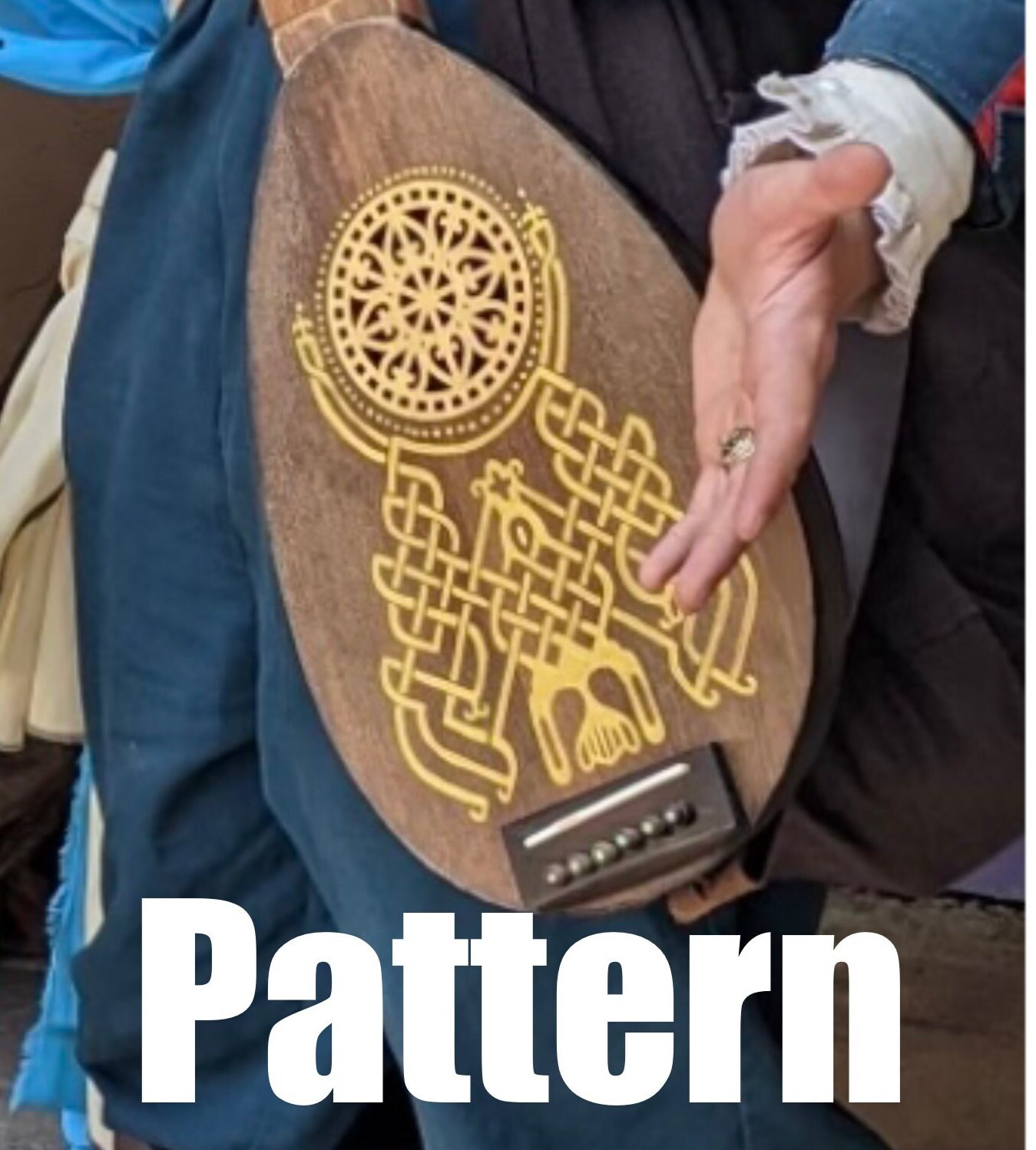 Jaskiers Lute Elvish Design PNG PATTERN - Etsy