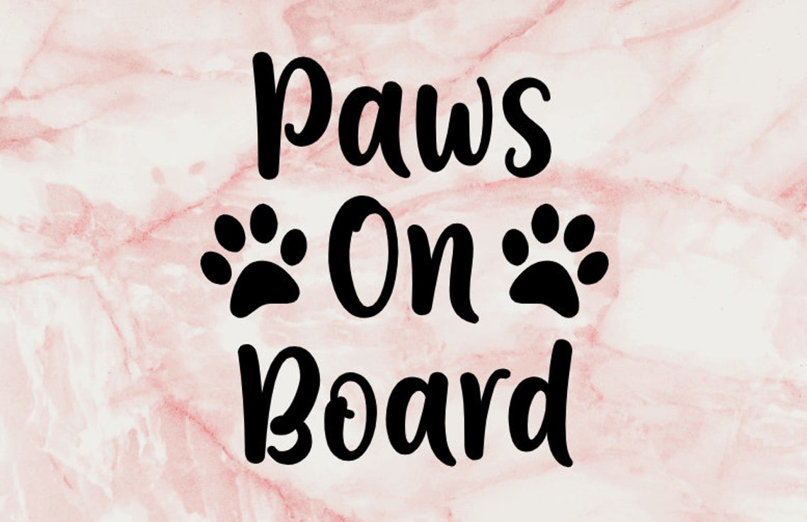 Paws on Board Vinyl Decal | Car Decal | Dog Mom | Dog Mom Gift | Cute ...