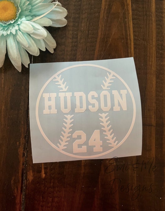 Custom Baseball Decal With Name or Number Baseball Helmet - Etsy