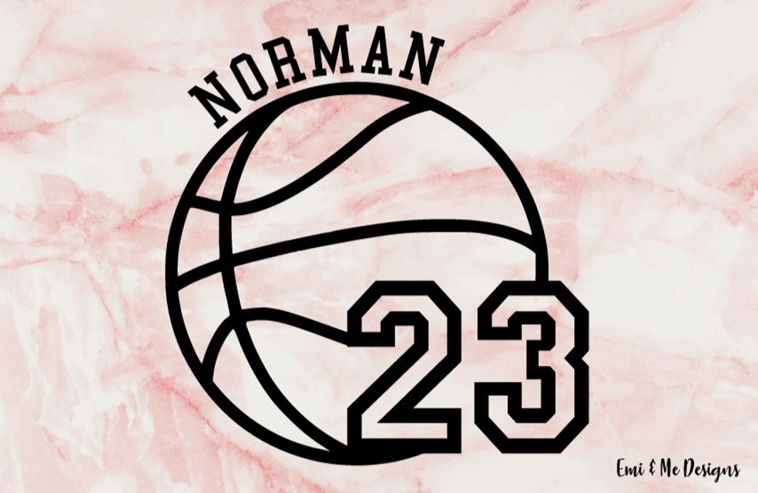 Custom Basketball Vinyl Decal, Name and Number Decal, Car, Tumbler ...