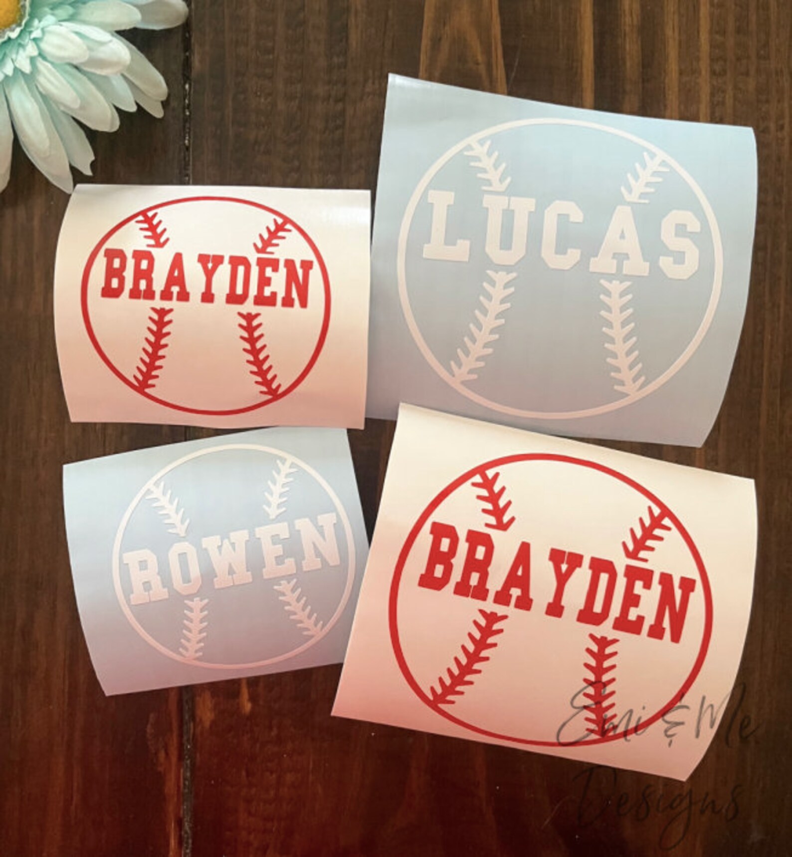 Custom Baseball Decal With Name or Number Baseball Helmet - Etsy
