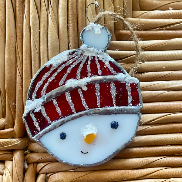 Snowman Glass - Etsy