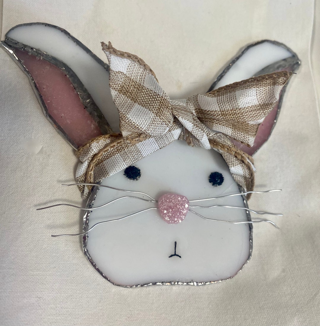 Hare-tie Stained Glass Easter Bunny - Etsy