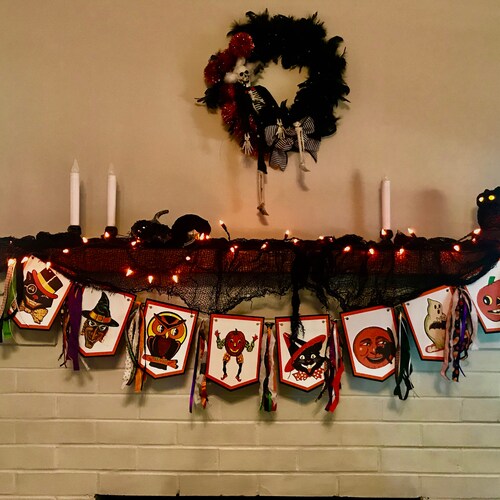 Vintage Halloween Banner - Etsy