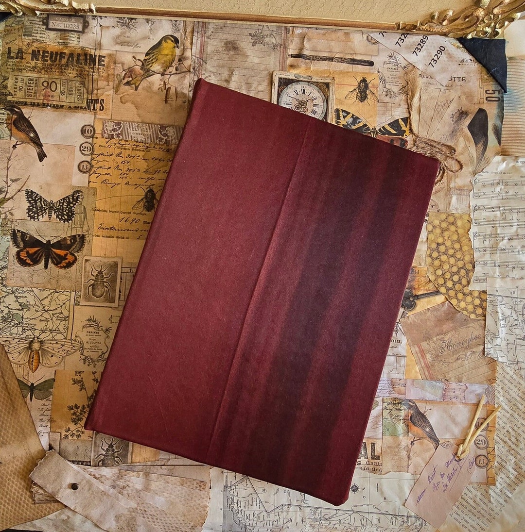 HANDMADE Lge Black Paper Art Junk Journal Grimoire Tome Cosplay LARP ...