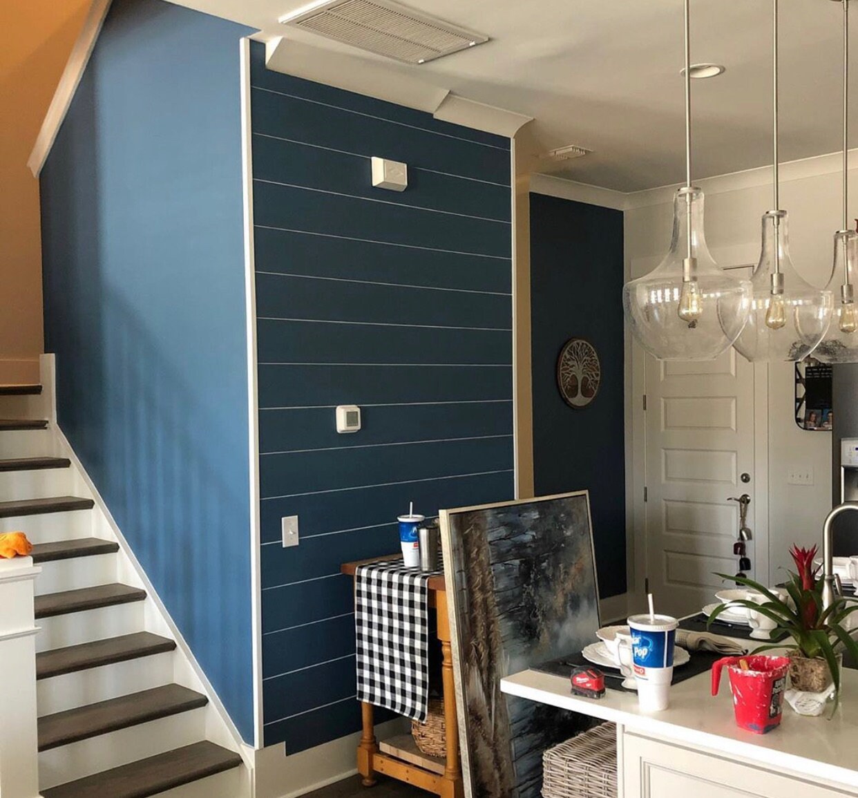 Funky Blue Shiplap Accent Wall | Etsy