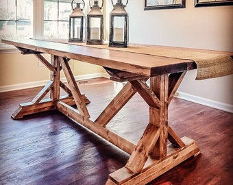 Rustic Farm Table - Etsy