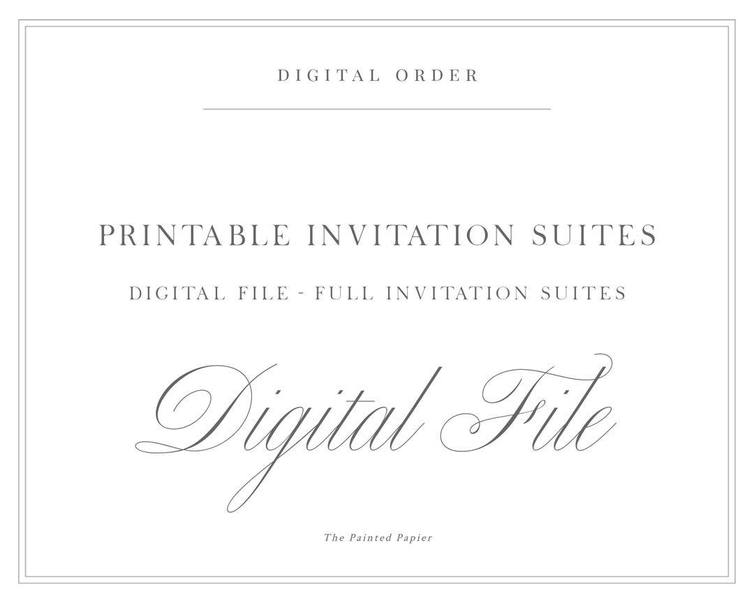 Digital File Version - Invitation Suite Digital Files for On-your-own ...