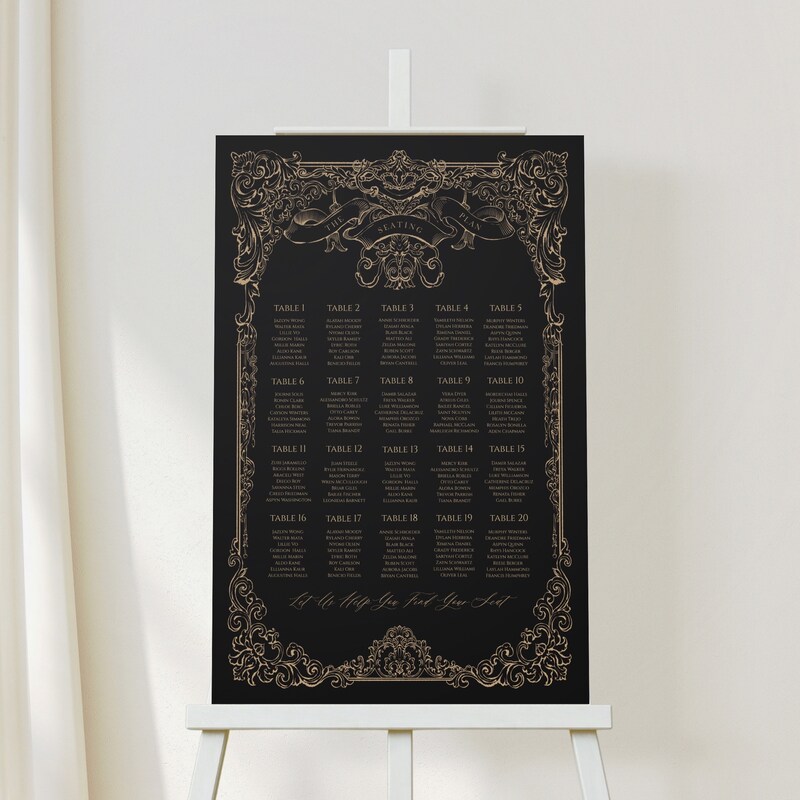 Seating Chart Frame - Etsy