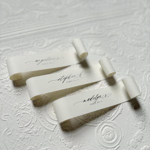 Calligraphy Scroll Name Place Cards, Wedding Name Card, Deckle Edge ...