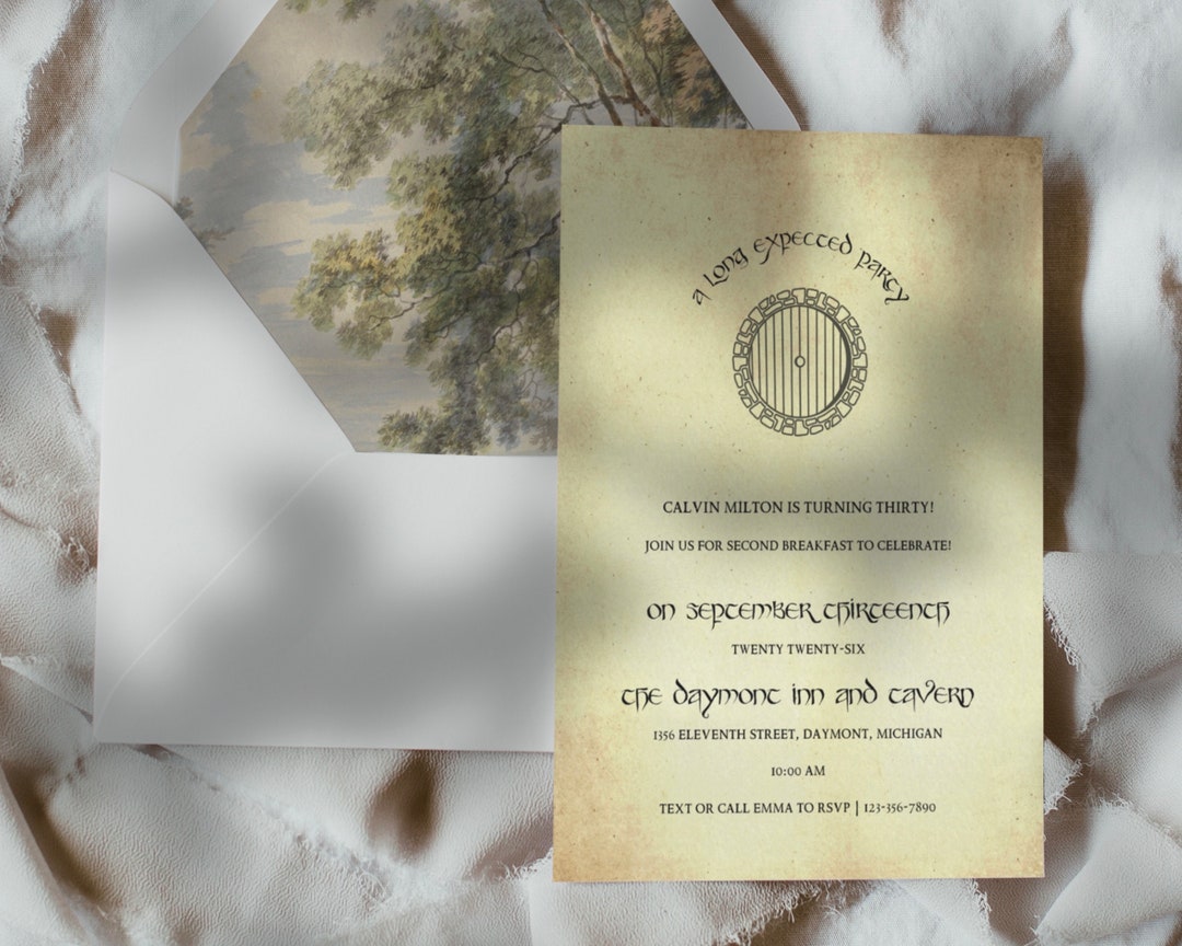 Lord of the Rings Hobbit Birthday Invitation Template AND No Admittance ...