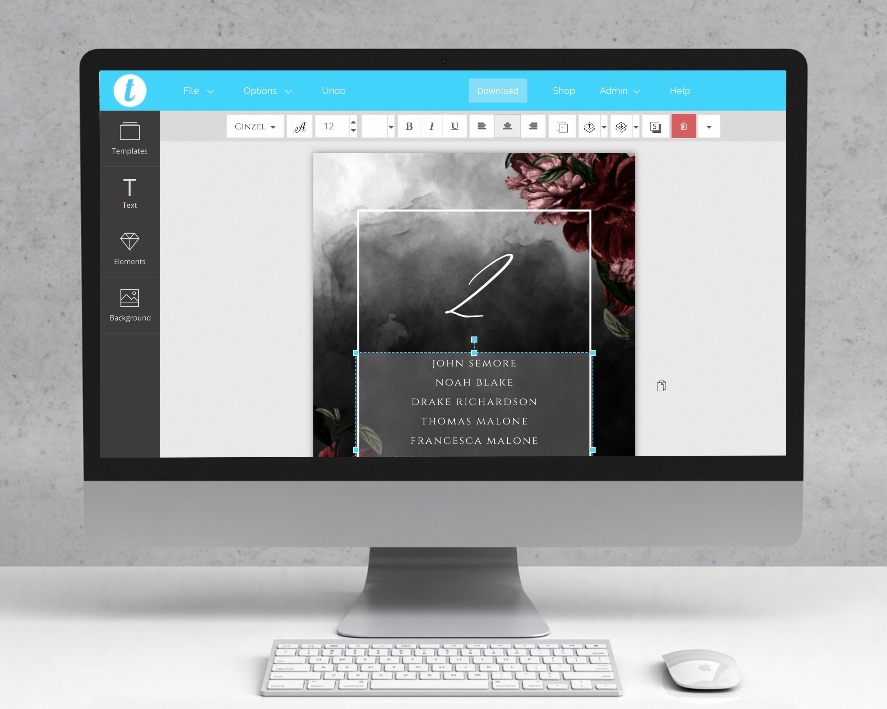 Ava: Moody Floral Seating Chart Template Moody Floral Wedding - Etsy