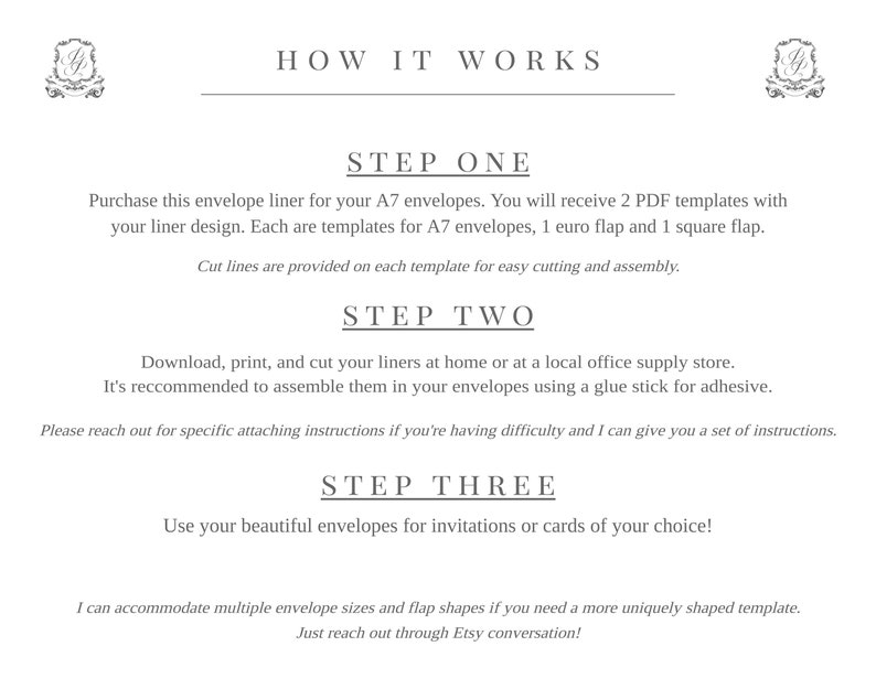 Envelope Flap Liner Template Envelope Liner Insert Printable - Etsy