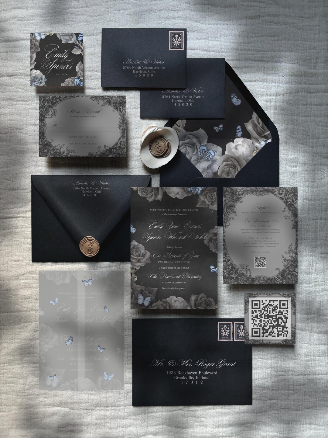 Emily | Halloween Wedding Invitation, Corpse Bride Wedding Invitation ...