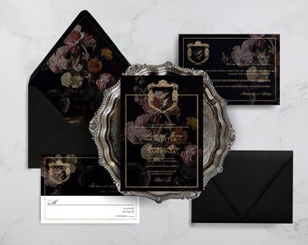 Dark Wedding Invitations | Etsy