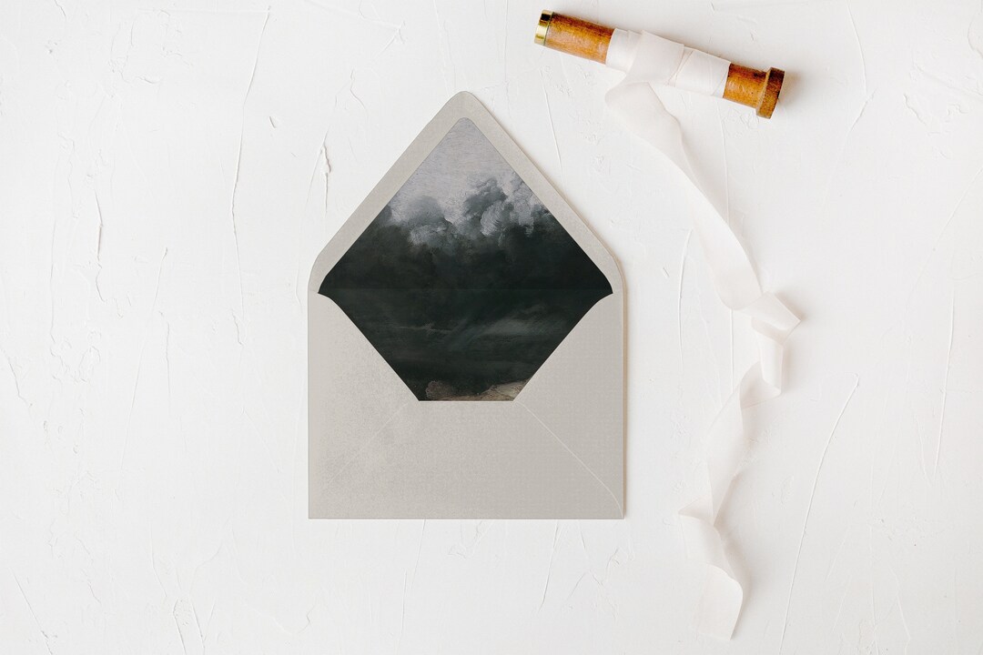Fine Art Lined Envelopes for Wedding, Forest and Field Envelope Liner ...