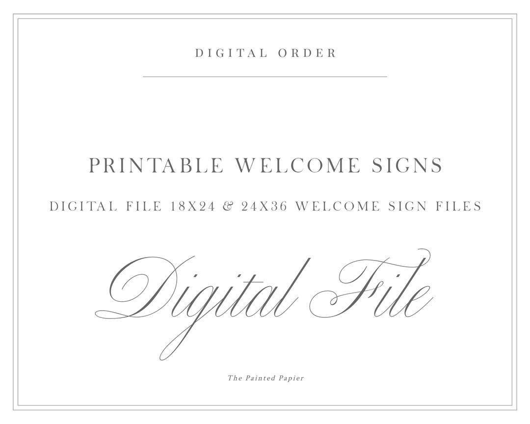 Digital File Version - Welcome Sign Digital File in 18x24 or 24x36 Size ...