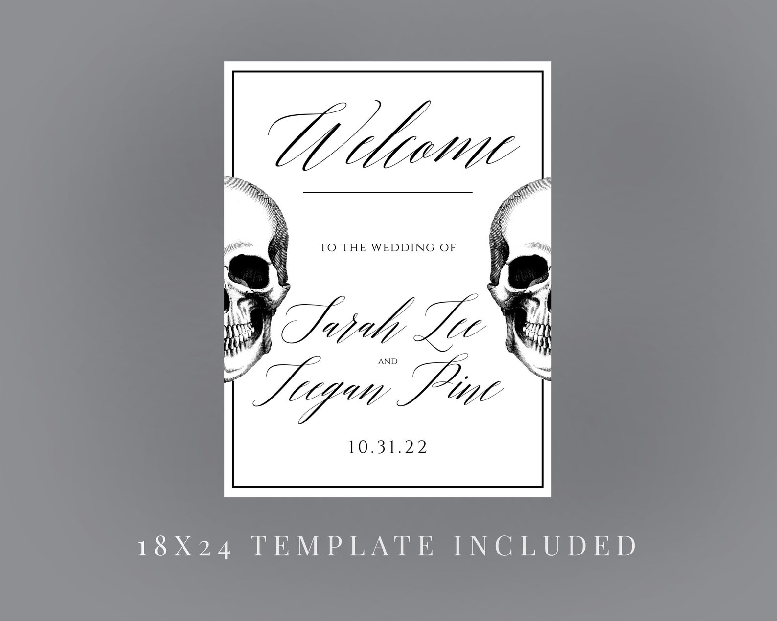 Morgana: Halloween Wedding Welcome Sign Gothic Halloween - Etsy