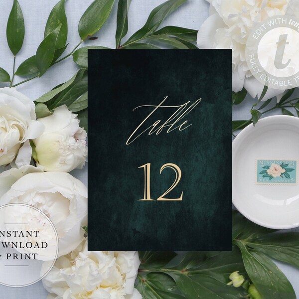 Green Table Number - Etsy