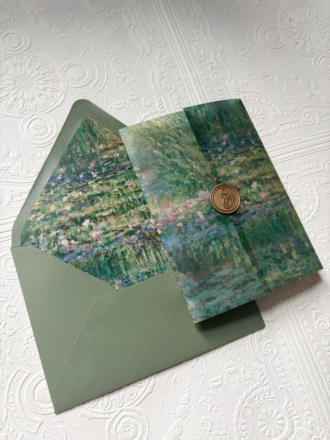 Monet | Floral Vellum Wraps for 5x7 Invitation and Matching Envelope ...