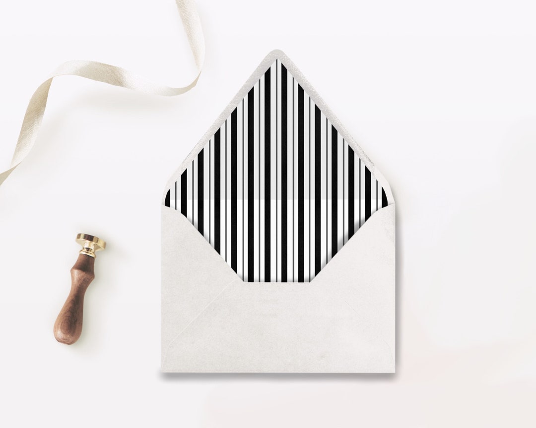 Envelope Flap Liner Template, Envelope Liner Insert, Printable Wedding ...
