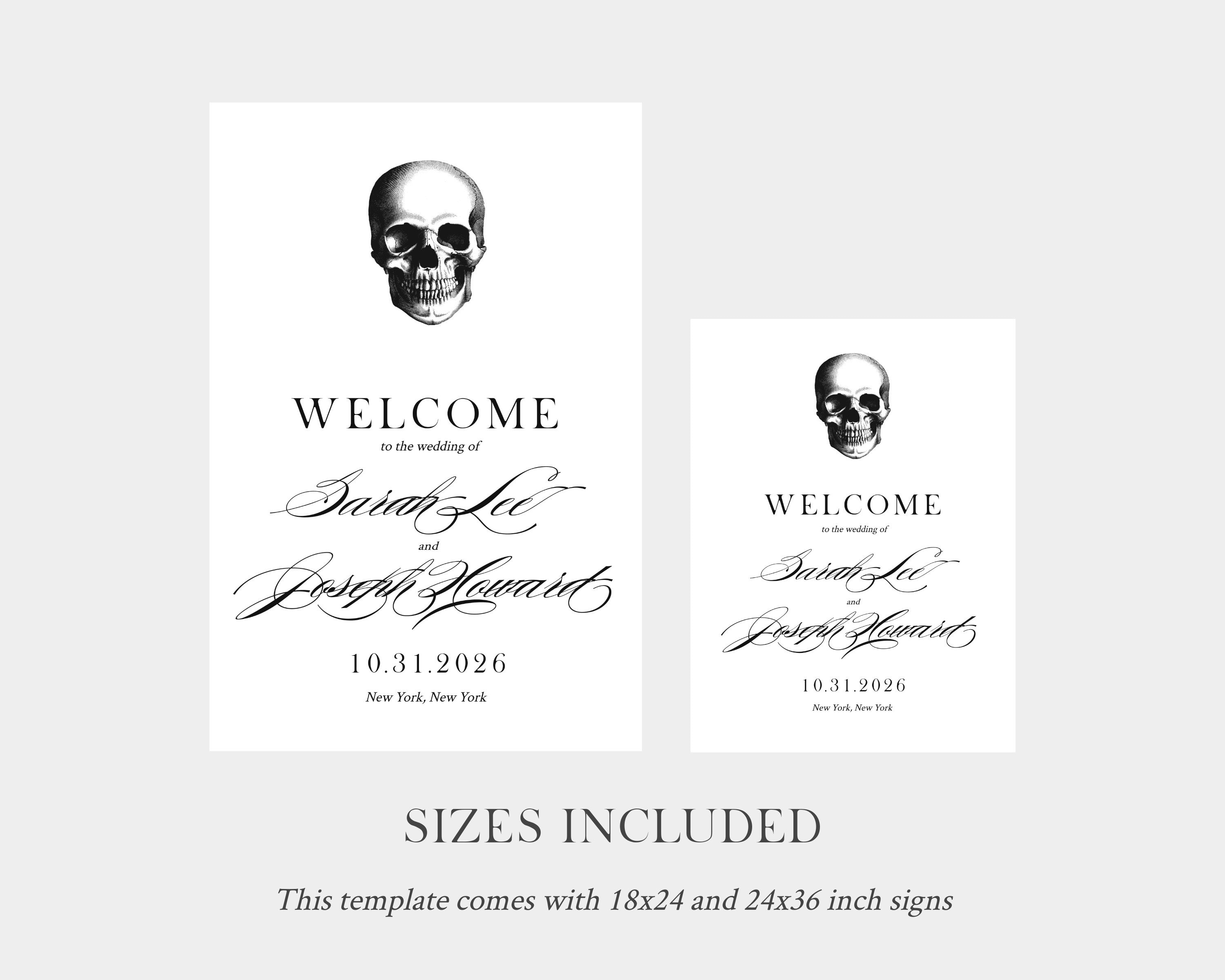 Morgana: Halloween Wedding Welcome Sign, Halloween Wedding Decor ...