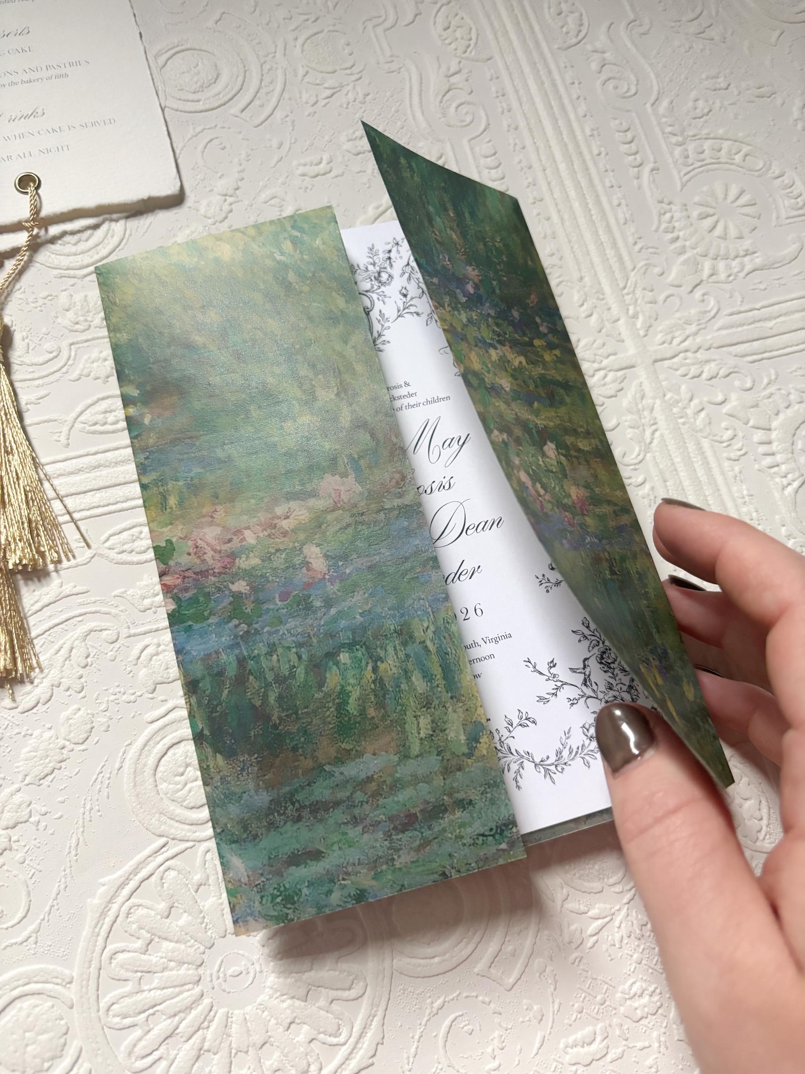 Monet | Floral Vellum Wraps for 5x7 Invitation and Matching Envelope ...