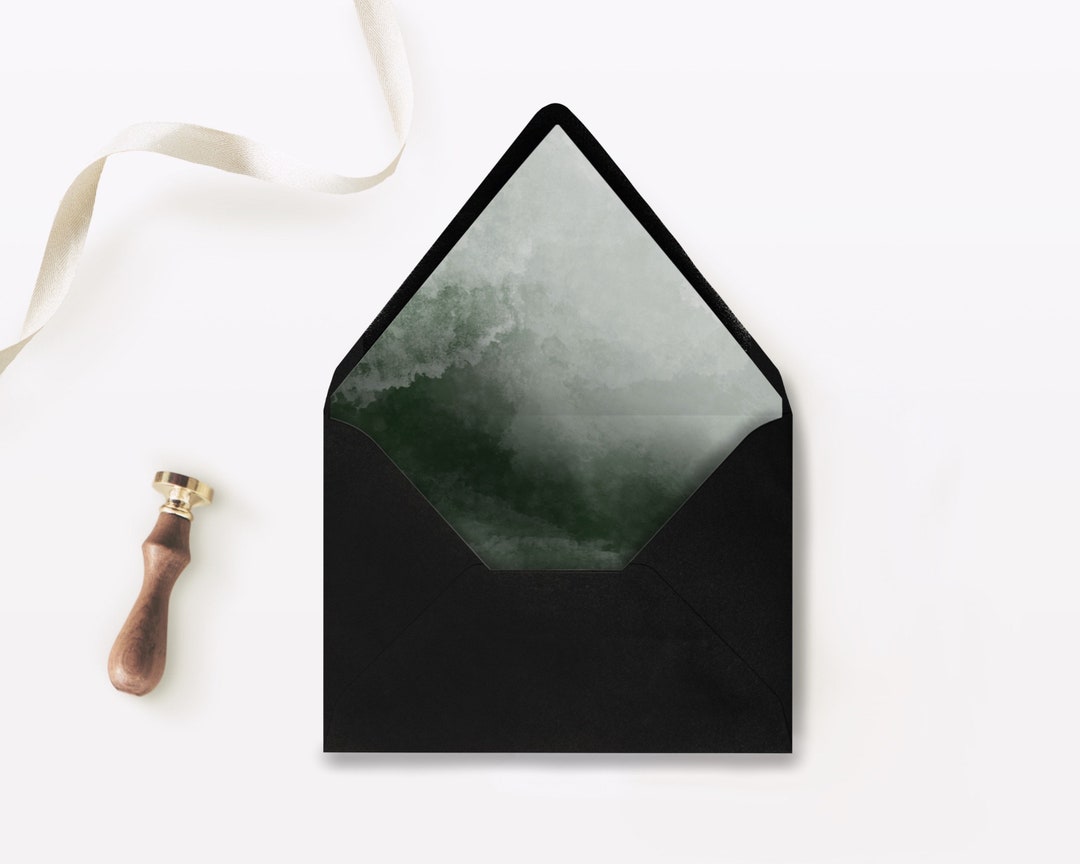 Evenstar: Printable Envelope Liner, Green Envelope Liner, Printable ...