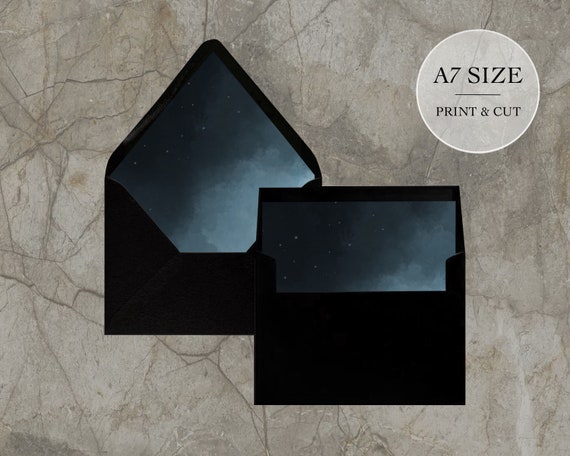 Luna: Starry Night Envelope Liner Celestial Envelope Liner | Etsy