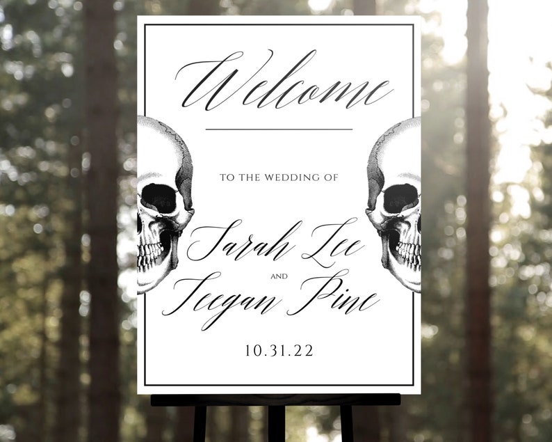 Morgana: Halloween Wedding Welcome Sign Gothic Halloween - Etsy