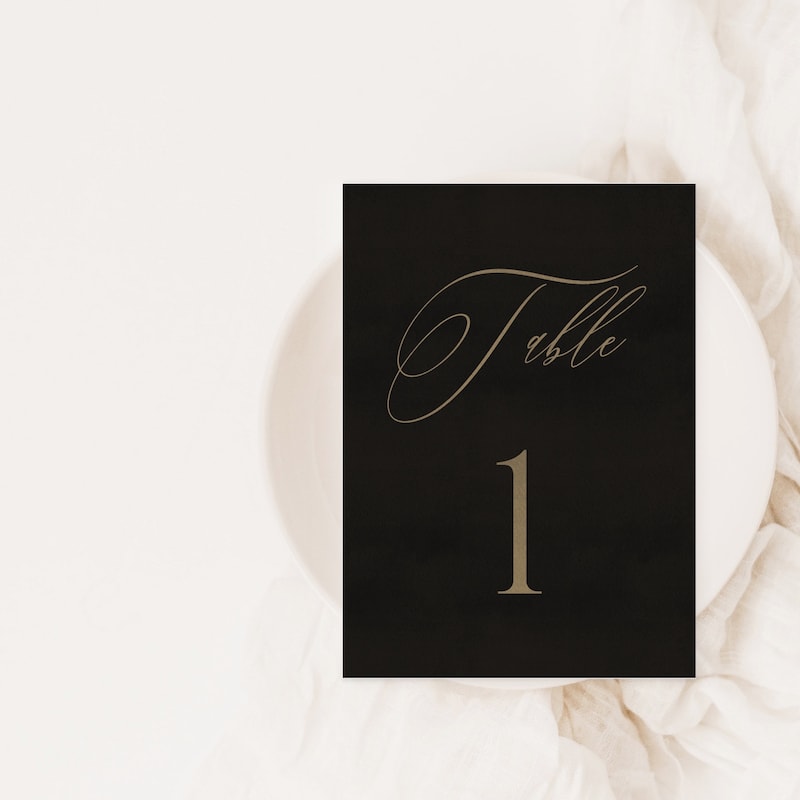 Black Table Numbers - Etsy