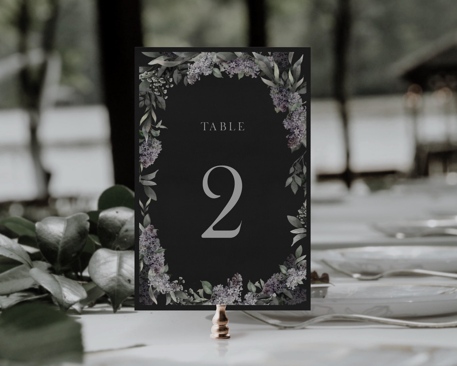 Lila | Lilac Floral Wedding Table Numbers, Purple Lilac Wedding ...