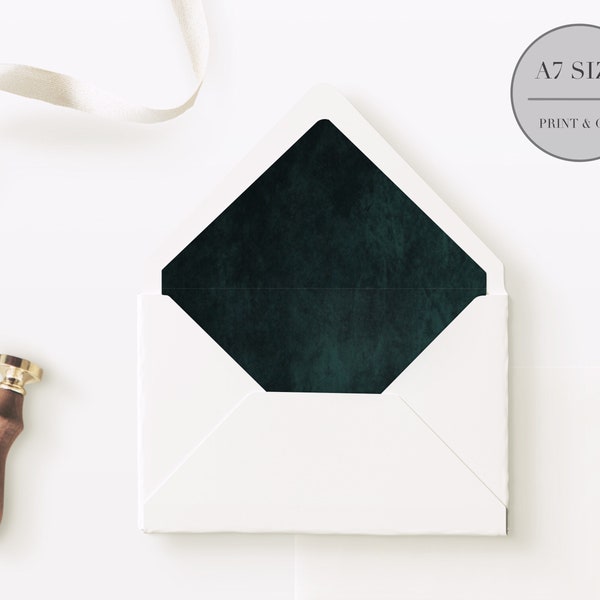 Velvet Emerald Envelope Insert - Etsy